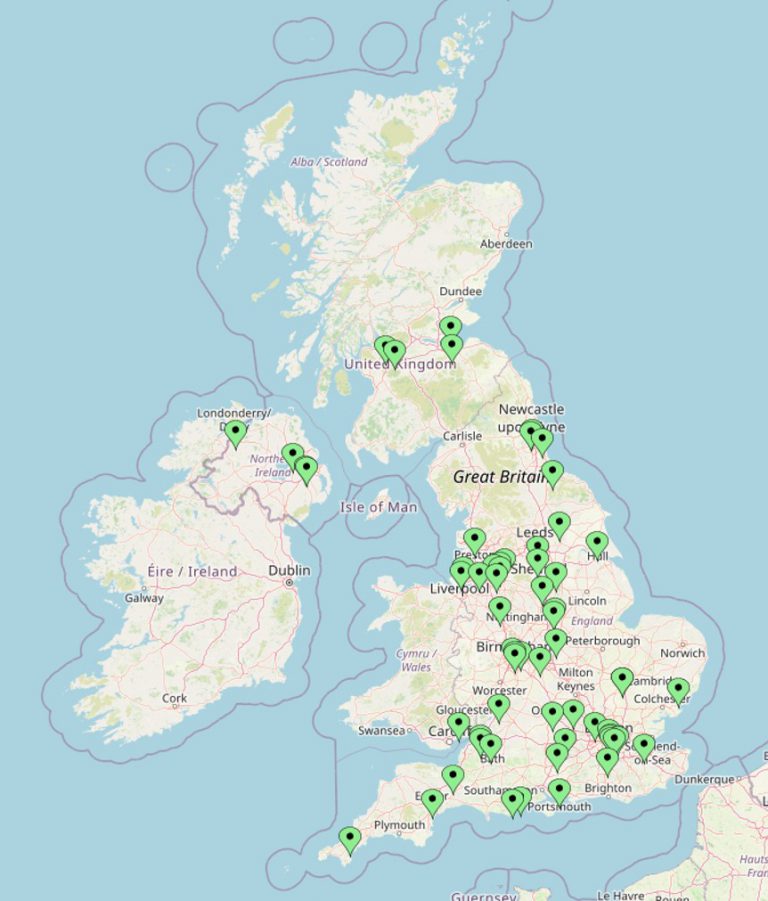 MARCH Site Map | Northern Ireland Clinical Trials Unit